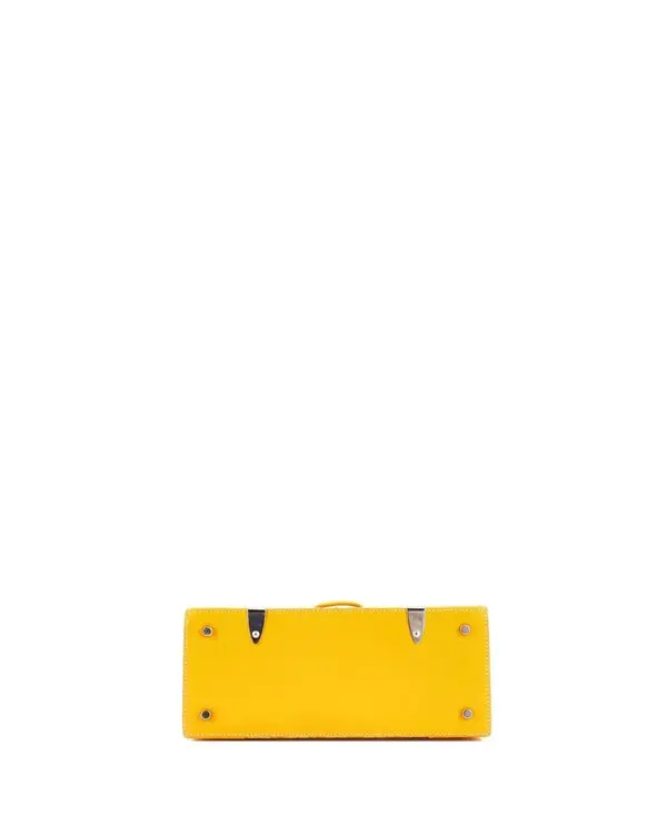 Goyard Pm Saigon Top Handle Bag Coated Canvas With Leather