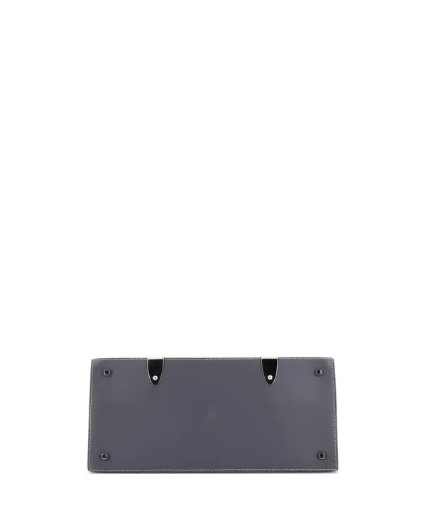 Goyard Saigon Mm Top Handle Bag Coated Canvas With Leather - Gray