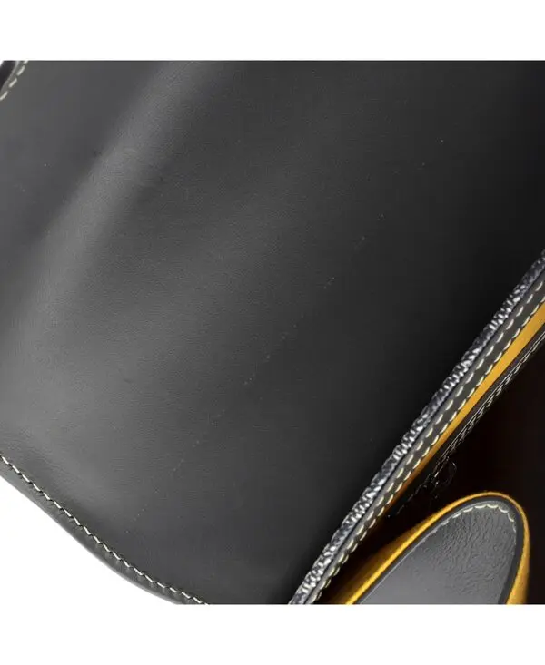 Goyard Saigon Mm Top Handle Bag Coated Canvas With Leather - Gray