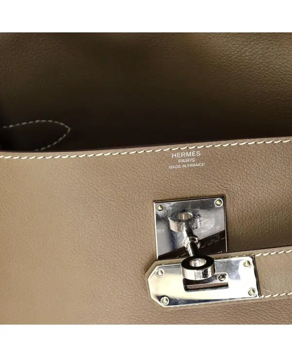 Hermès Pm Kelly Messenger Bag Evercolor - Gray