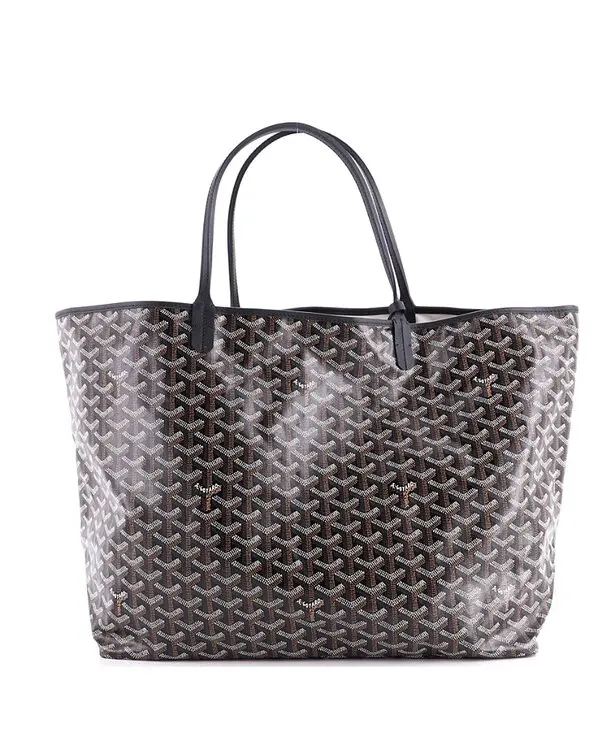 Goyard Gm Saint Louis Tote Coated Canvas - Black