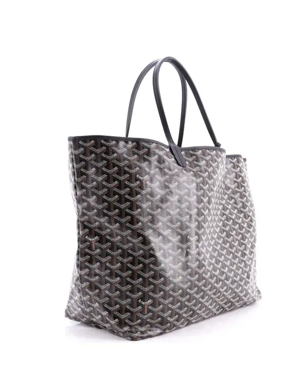 Goyard Gm Saint Louis Tote Coated Canvas - Black