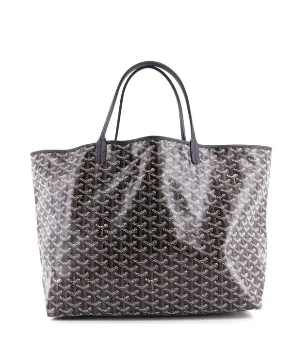 Goyard Gm Saint Louis Tote Coated Canvas - Black