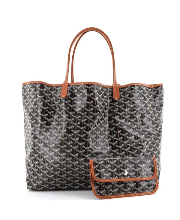 Goyard Gm Saint Louis Tote Coated Canvas - Black