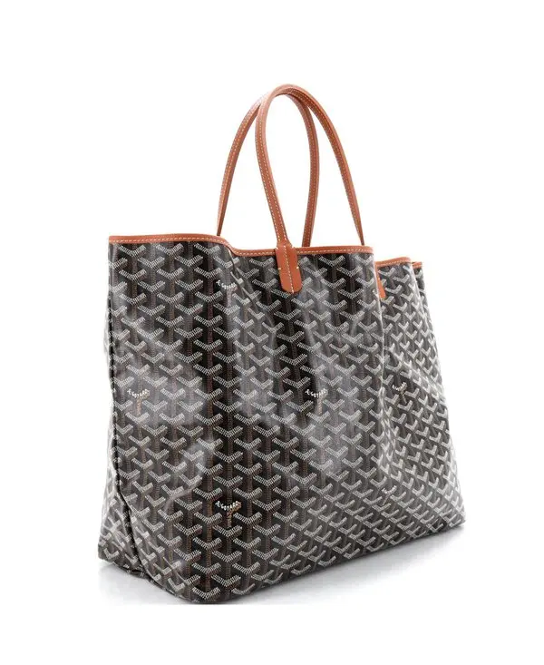 Goyard Gm Saint Louis Tote Coated Canvas - Black
