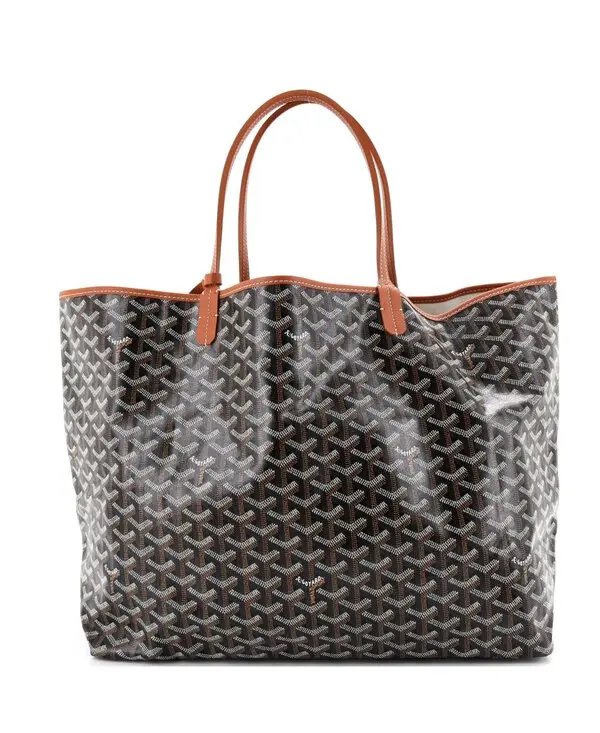 Goyard Gm Saint Louis Tote Coated Canvas - Black