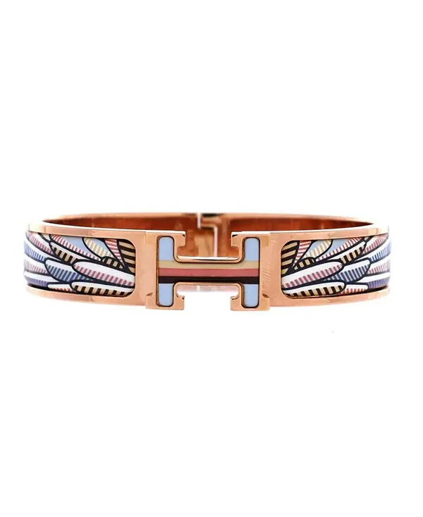 HERMES Narrow Clic H Printed Bracelet - Enamel