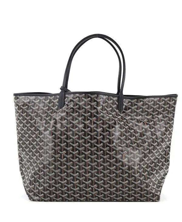 Goyard Gm Saint Louis Tote Coated Canvas - Black
