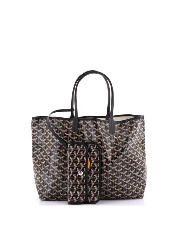 Goyard Pm Saint Louis Tote Coated Canvas - Black