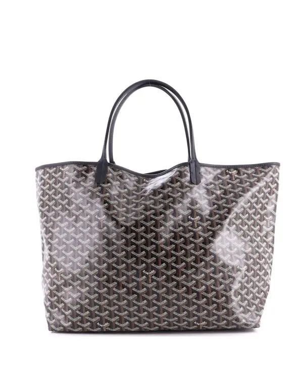 Goyard Gm Saint Louis Tote Coated Canvas - Black