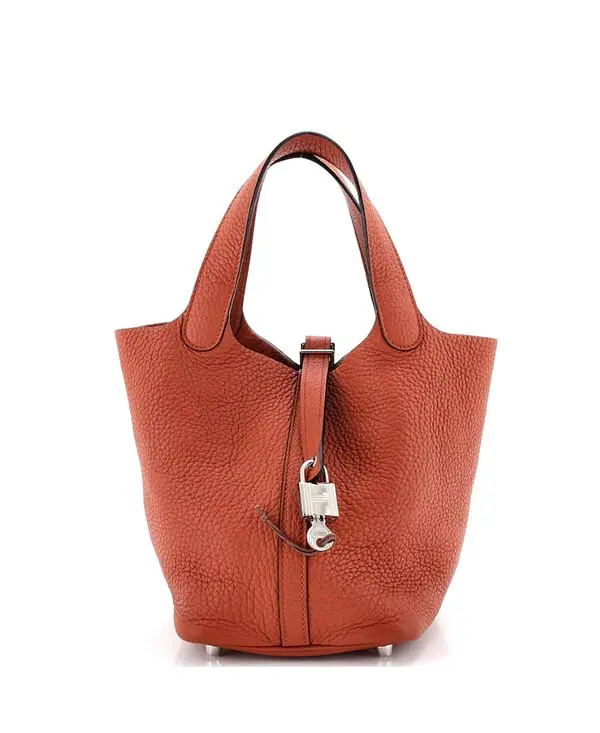Hermès Picotin Lock Bag Clemence Pm - Brown