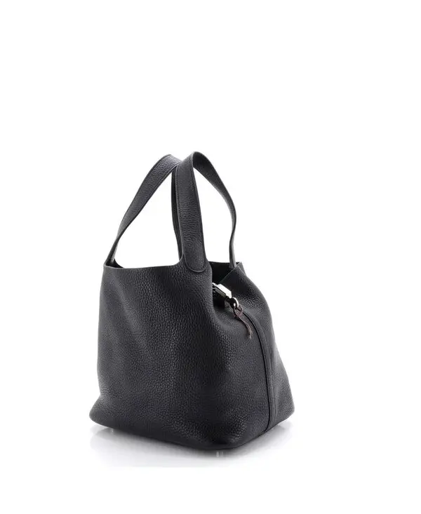 Hermès Mm Picotin Lock Bag Clemence - Black