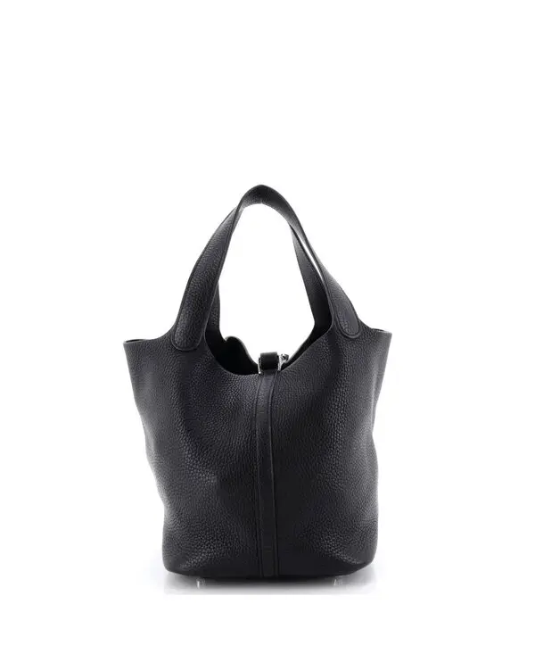 Hermès Mm Picotin Lock Bag Clemence - Black