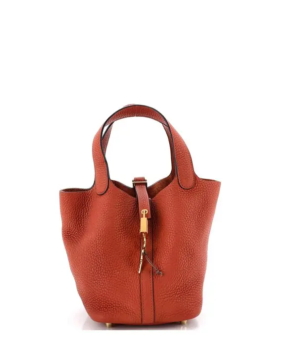 Hermès Pm Picotin Lock Bag Clemence - Brown