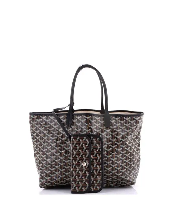 Goyard Pm Saint Louis Tote Coated Canvas - Black