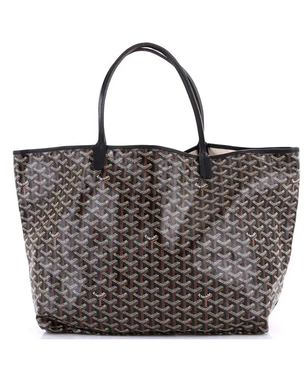 Goyard Gm Saint Louis Tote Coated Canvas - Black