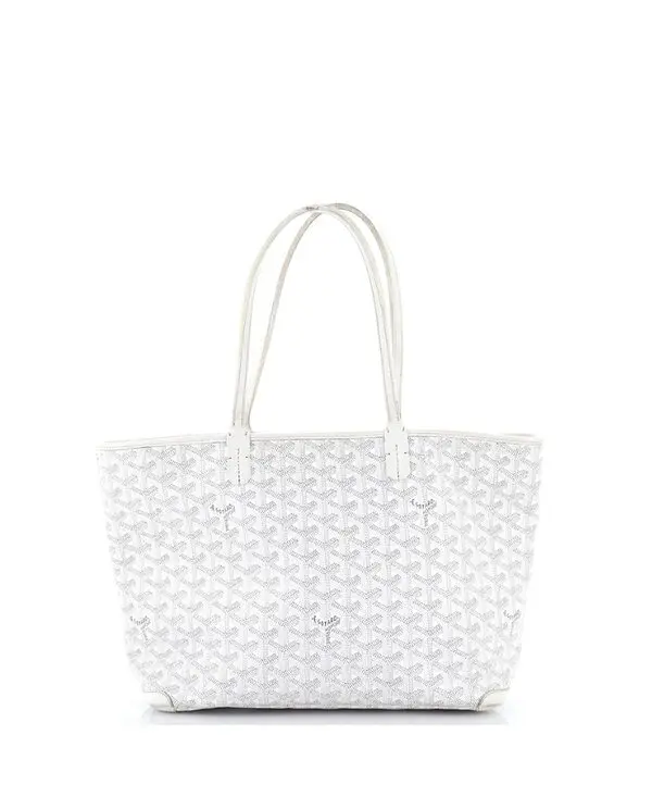 Goyard Pm Artois Tote Coated Canvas - White