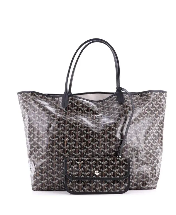 Goyard Gm Saint Louis Tote Coated Canvas - Black
