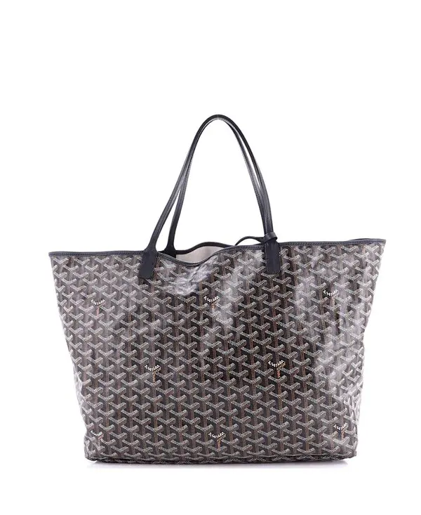 Goyard Saint Louis Gm Tote Coated Canvas - Black