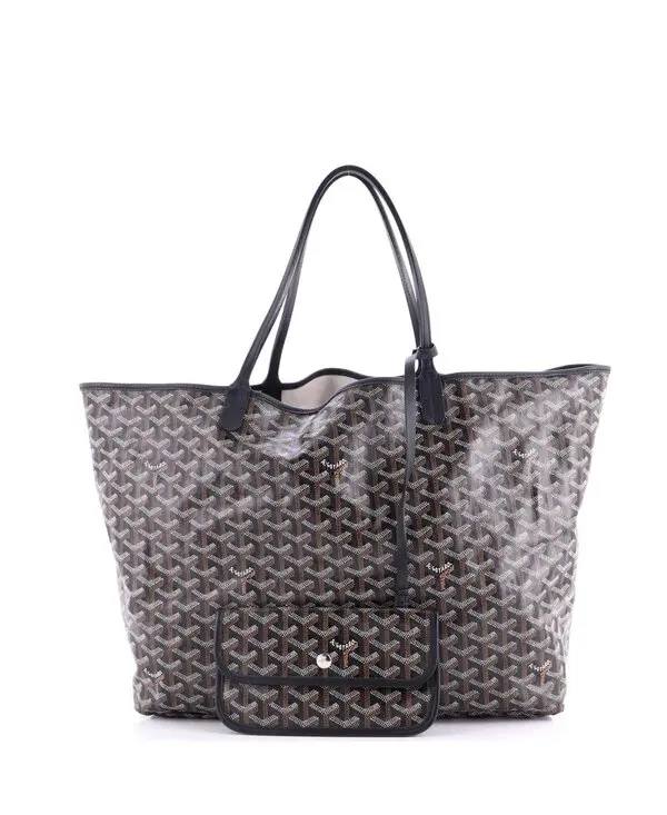 Goyard Saint Louis Gm Tote Coated Canvas - Black
