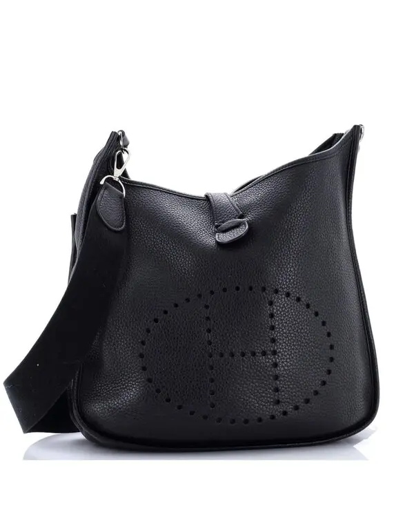 Hermès Gm Evelyne Bag Gen Iii Clemence - Black