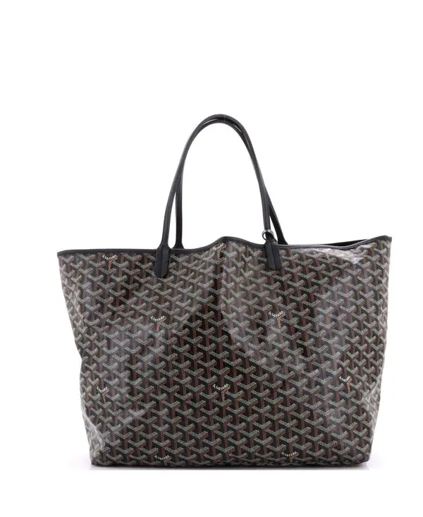 Goyard Gm Saint Louis Tote Coated Canvas - Black