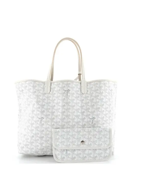Goyard Pm Saint Louis Tote Coated Canvas - White