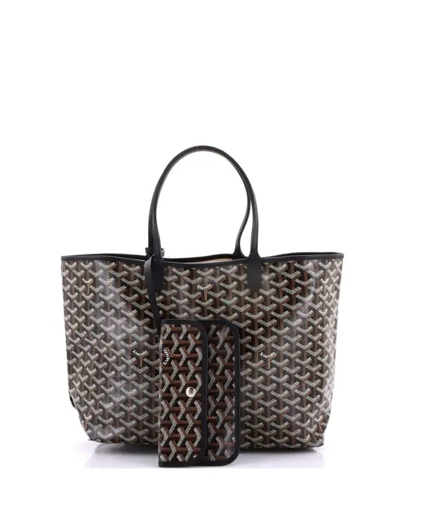 Goyard Saint Louis Pm Tote Coated Canvas - Black