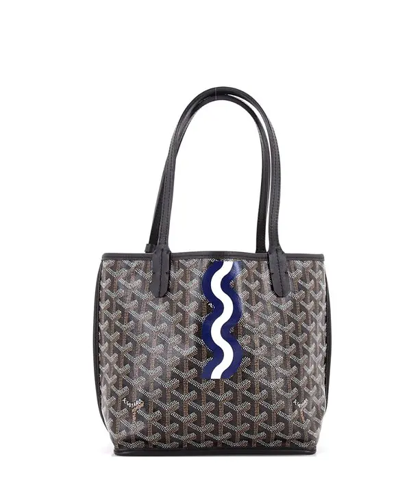 Goyard Anjou Reversible Tote Printed Coated Canvas - Black
