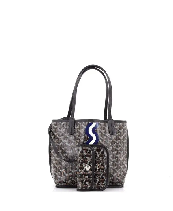 Goyard Anjou Reversible Tote Printed Coated Canvas - Black