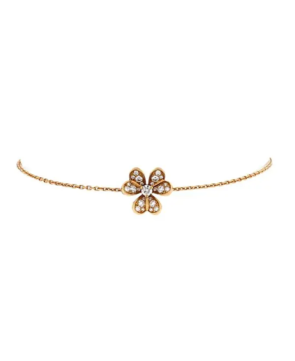 VAN CLEEF & ARPELS Mini Frivole Bracelet With Diamonds - Gold
