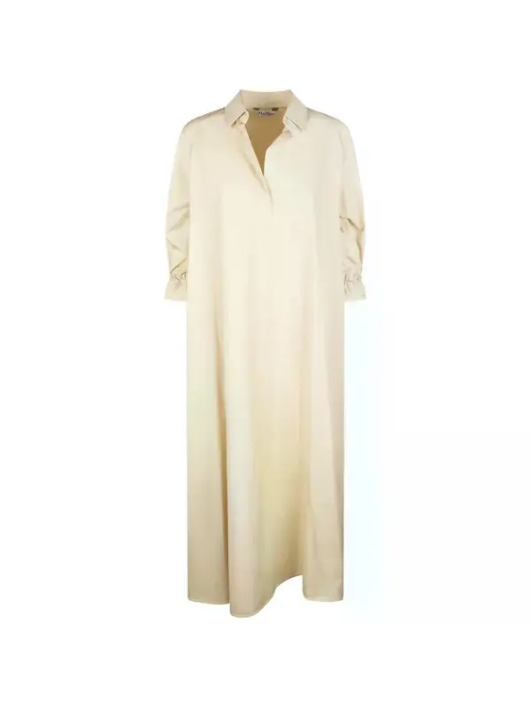 Max Mara Long Sleeve Maxi Dress - Neutrals