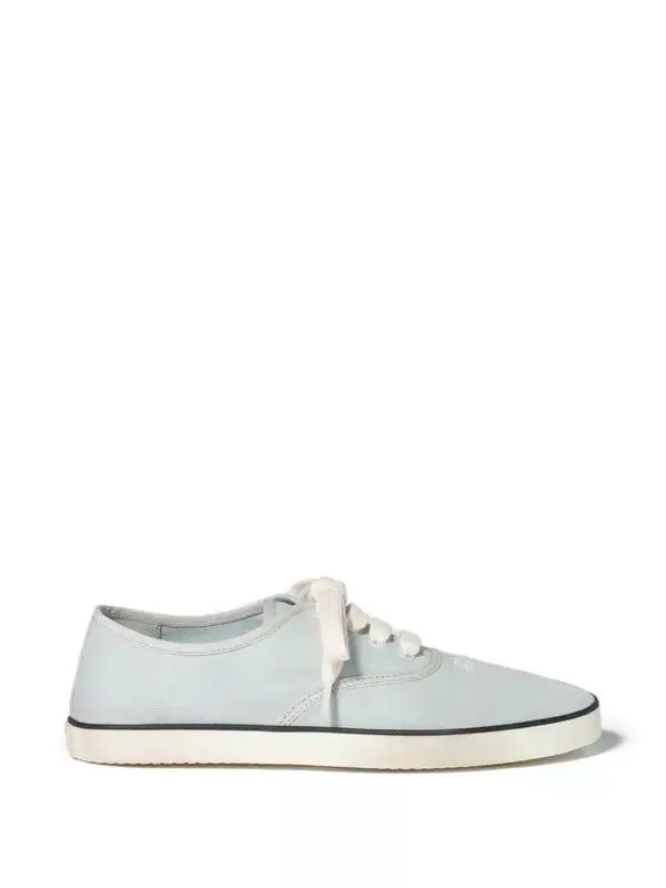 Miu Miu Embroidered Logo Drill Sneakers - Blue