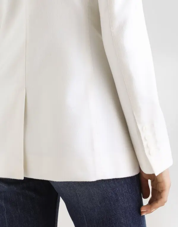 Dolce & Gabbana Single-breasted Cashmere Jacket - White