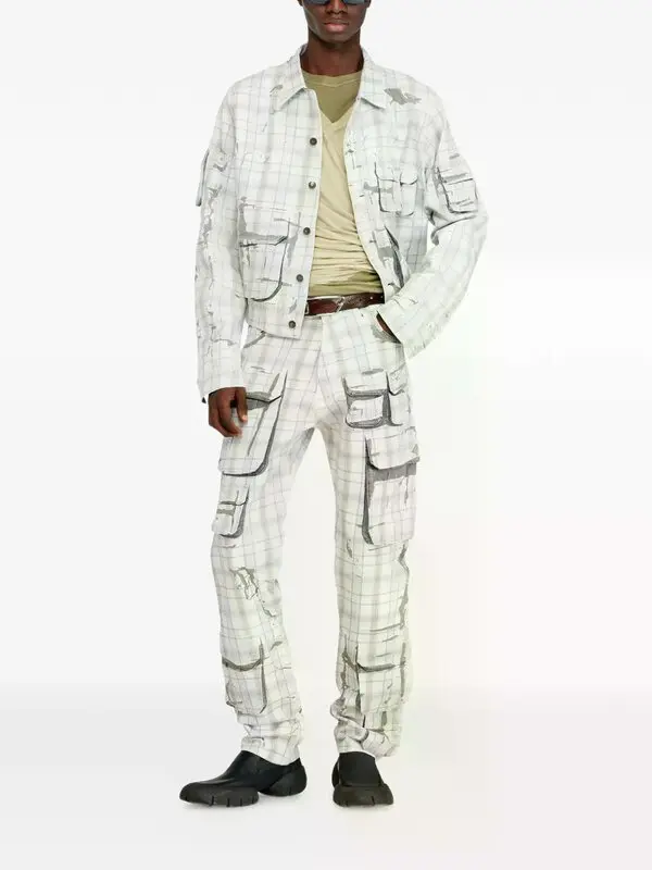 DIESEL® D-valen Check-pattern Shirt Jacket