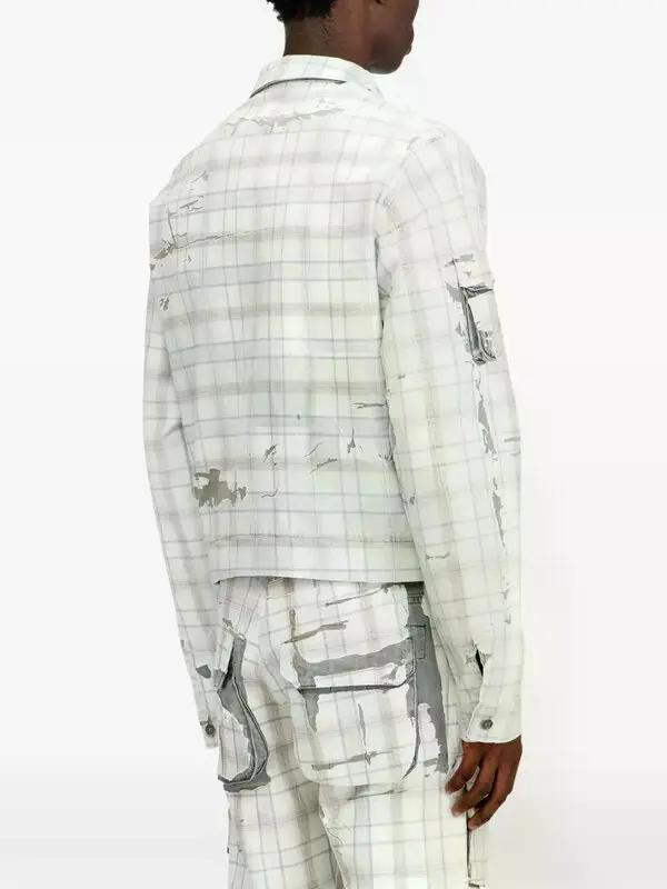 DIESEL® D-valen Check-pattern Shirt Jacket