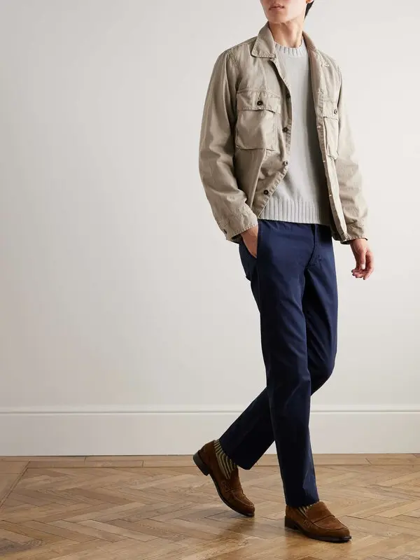 ALLUDE Wool And Cashmere Blend Crewneck Sweater