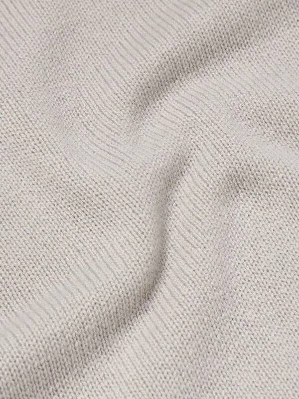 ALLUDE Wool And Cashmere Blend Crewneck Sweater