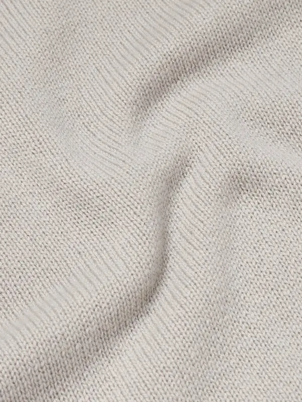 ALLUDE Wool And Cashmere-blend Crewneck Sweater - Neutrals