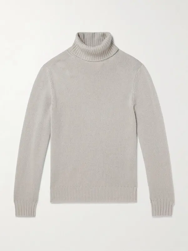 ALLUDE Virgin Wool And Cashmere-blend Rollneck Sweater - Neutrals