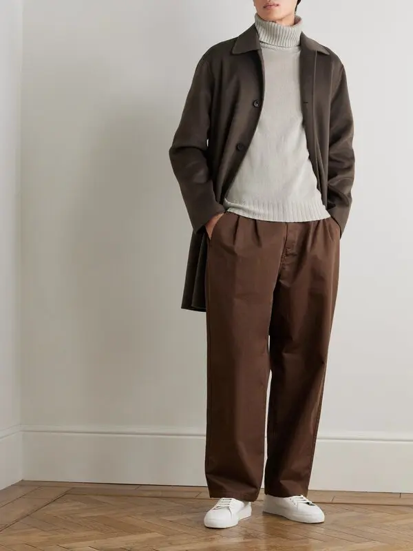 ALLUDE Virgin Wool And Cashmere-blend Rollneck Sweater - Neutrals