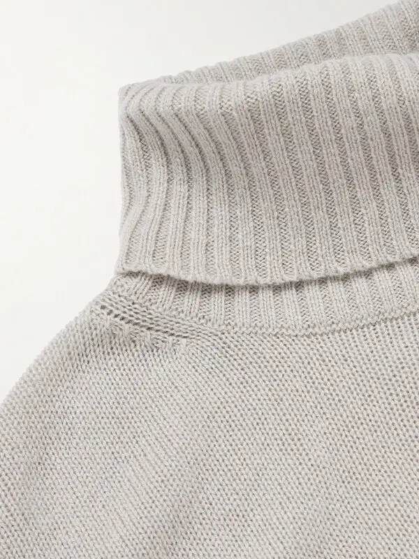 ALLUDE Virgin Wool And Cashmere-blend Rollneck Sweater - Neutrals