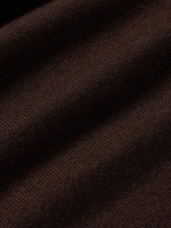 ALLUDE Cashmere V-neck Sweater - Brown