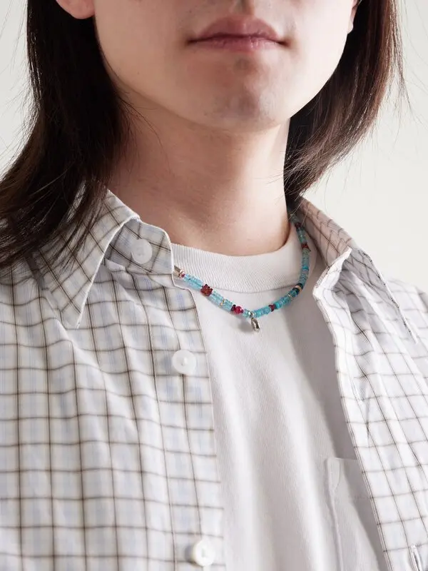 PEYOTE BIRD Gold-plated And Sterling Silver Multi-stone Beaded Necklace