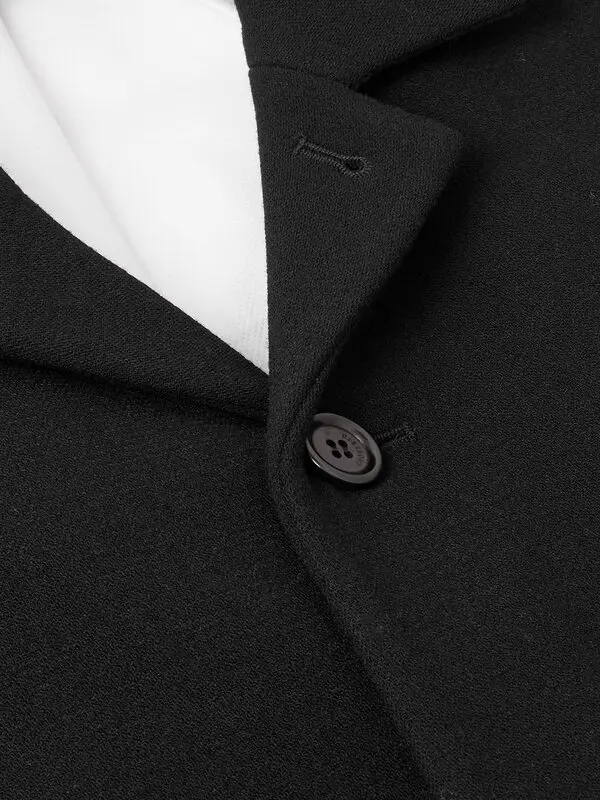 AMOMENTO Cropped Wool-blend Jacket - Black