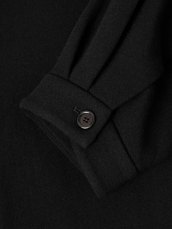 AMOMENTO Cropped Wool-blend Jacket - Black