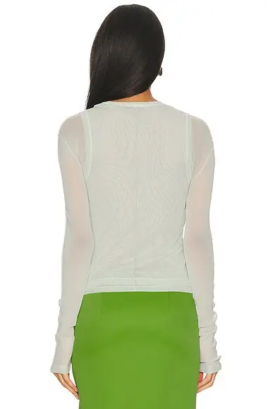 Helmut Lang Mesh Layered Long Sleeve Top