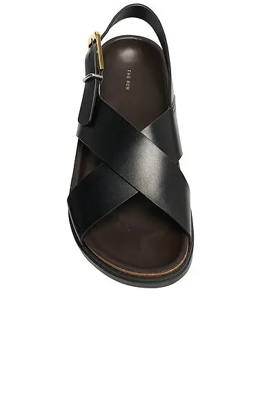 THE ROW Buckled Slingback Sandal - Black