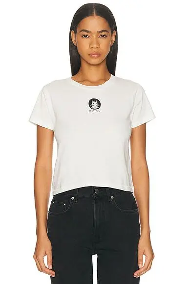 BODE Embroidered Cat Cropped T-shirt