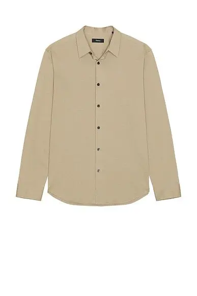 Theory Sylvain Structure Knit Shirt - Feather